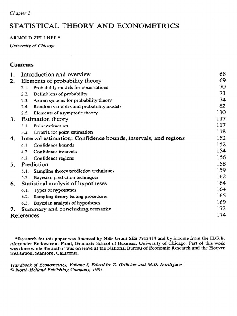 Statistical Theory and Econometrics | PDF | Statistics | Theory