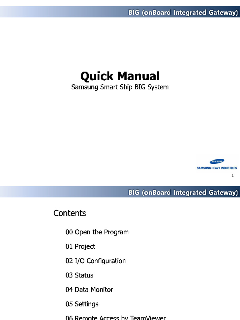 Samsung BIG System Quick Manual | PDF