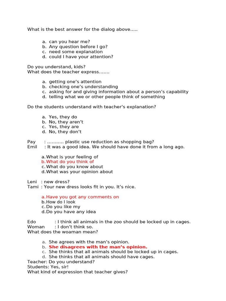 Use This Dialog To Answer The Question From Number 1 To 3 | PDF ...