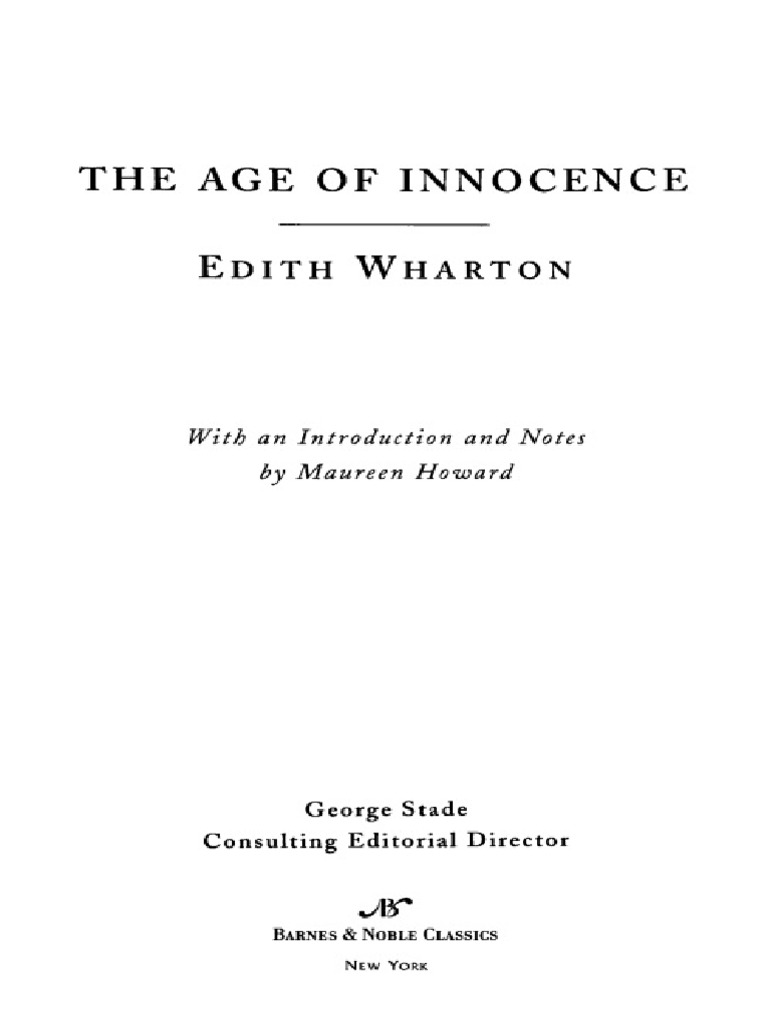 The Age of Innocence Overview | PDF | The Age Of Innocence