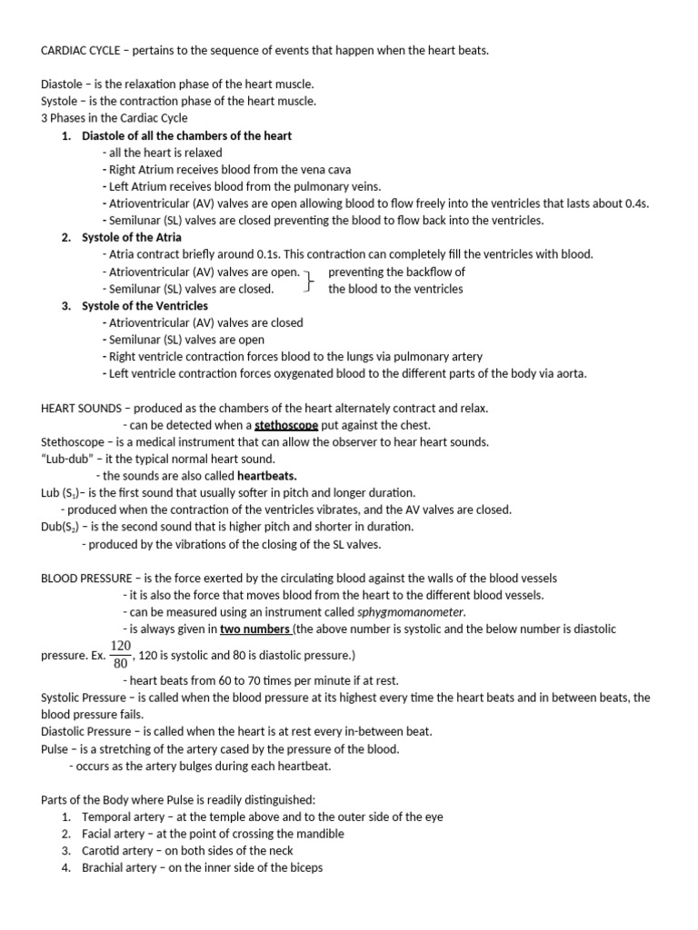 CARDIAC CYCLE Module | PDF | Heart Valve | Heart