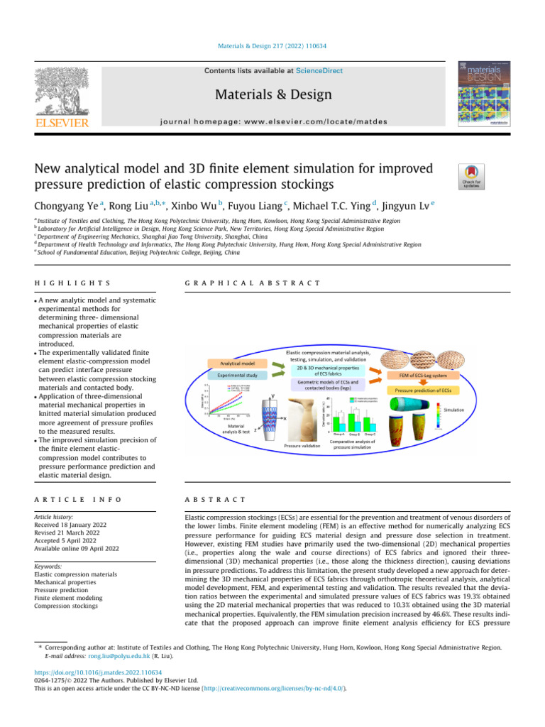 114 New Analytical Model and 3D Finiteelement Simulation For Improved ...