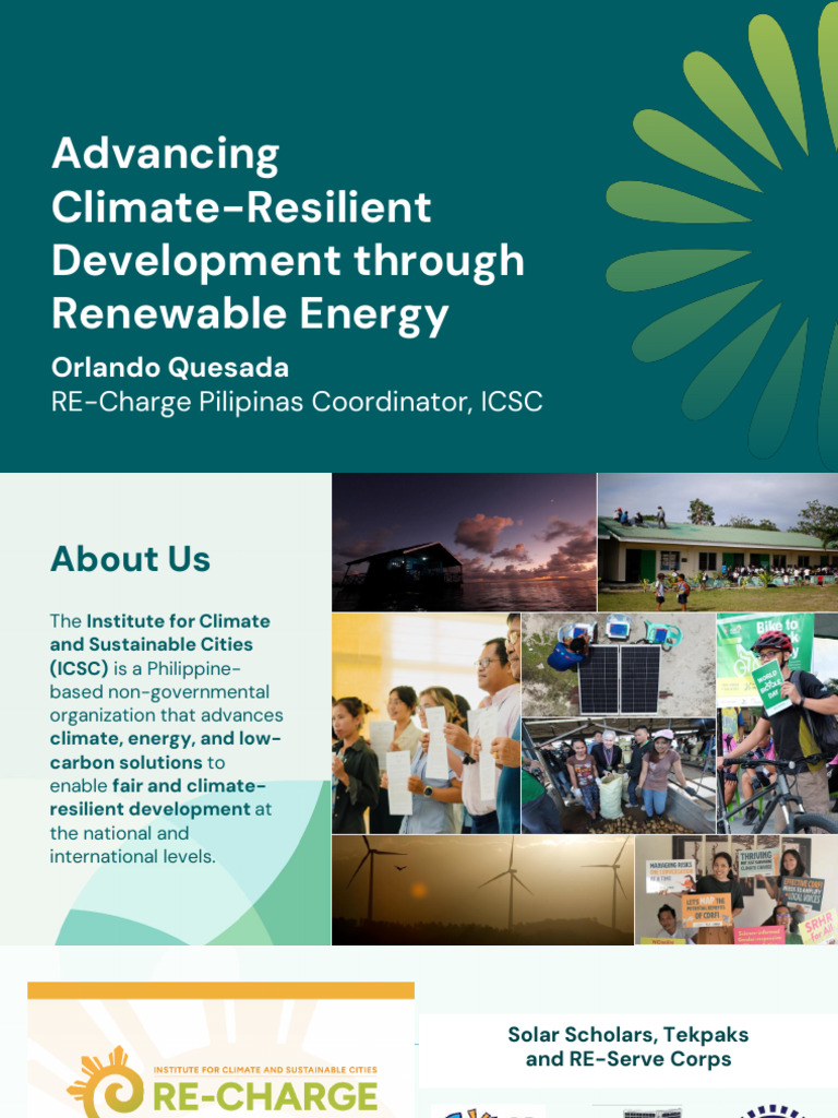 Advancing Climate Resilient Development Through Renewable Energy | PDF ...