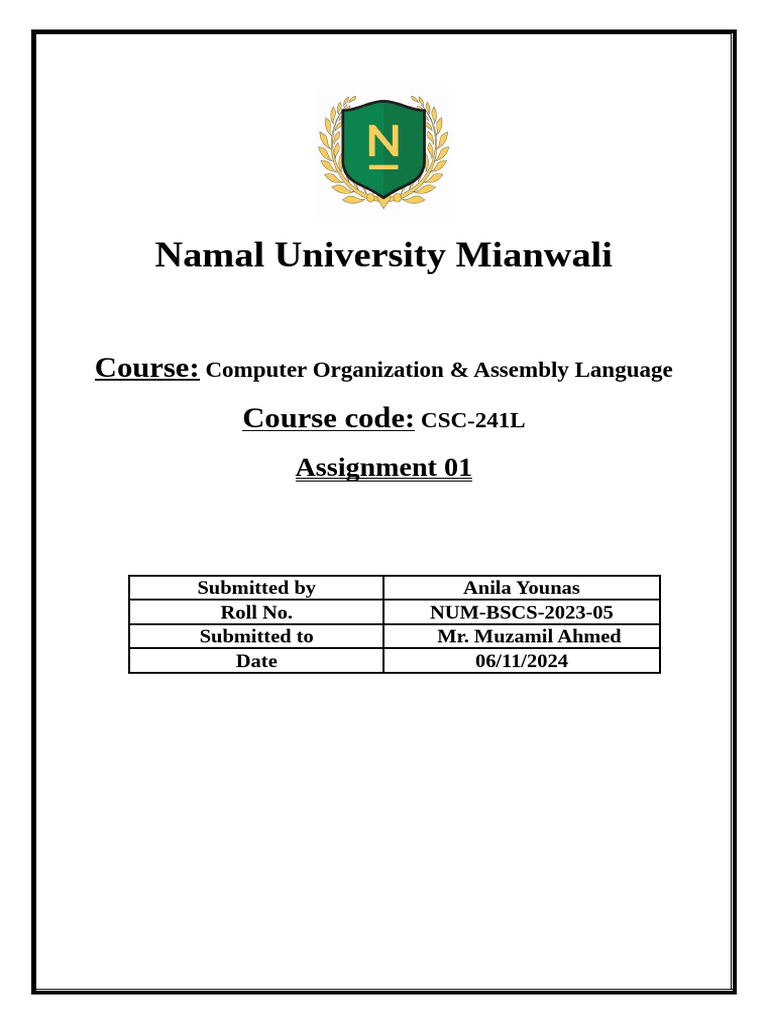 Coal Assignment 01 Solved | PDF | Pointer (Computer Programming) | String (Computer Science)