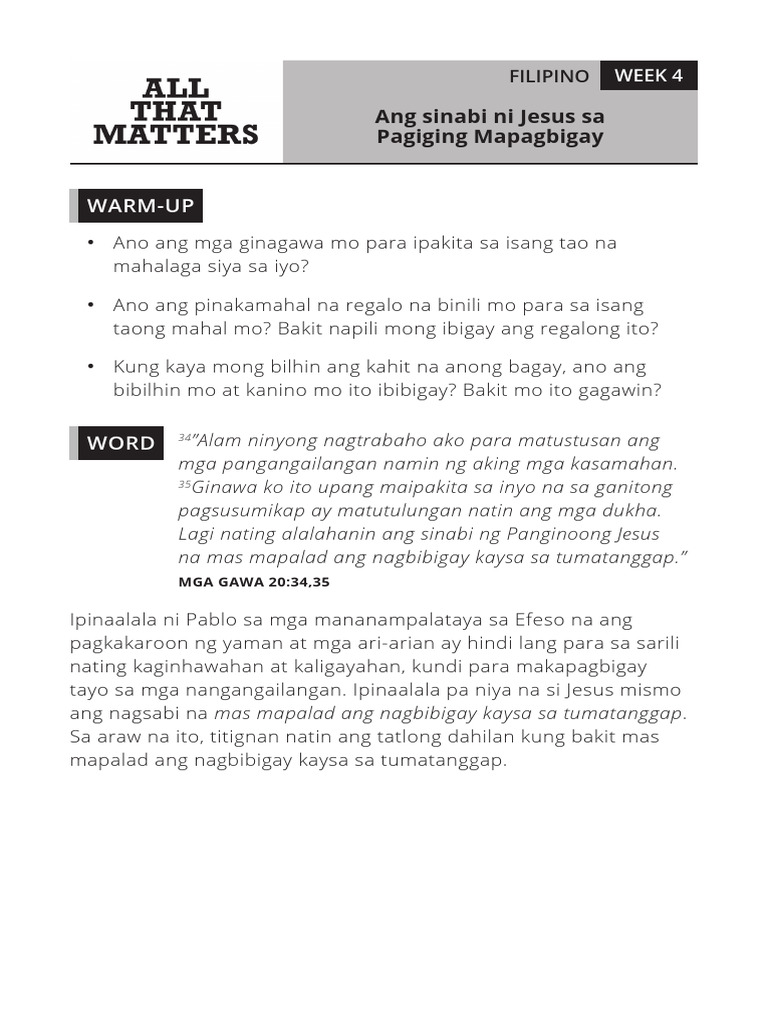 Finance Series WK 04 Filipino Ebook | PDF