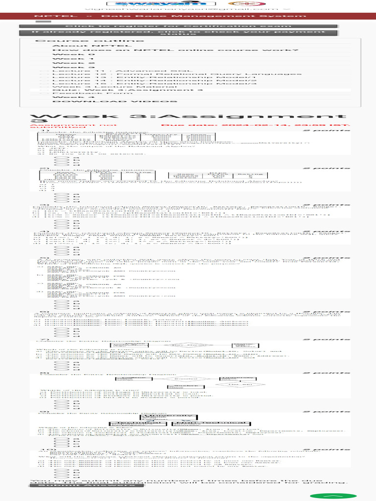 Data Base Management System - Unit 6 - Week 3 | PDF | Databases | Information Retrieval