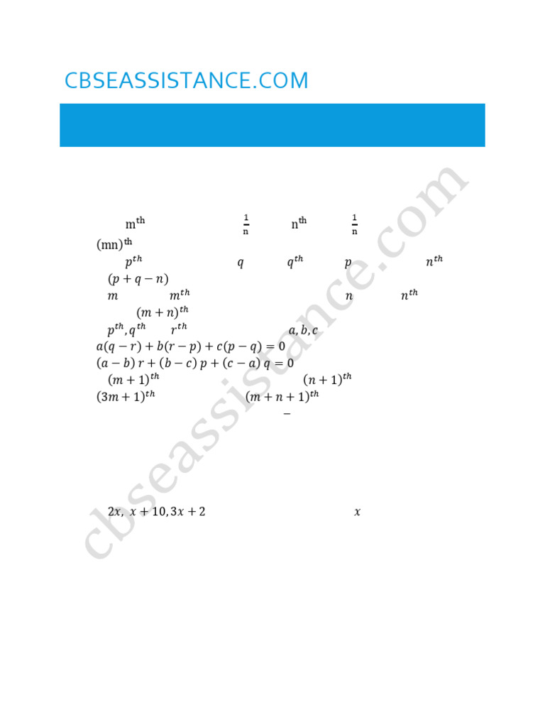 CBSE Arithmetic Progressions Tasks | PDF | Teaching Methods & Materials