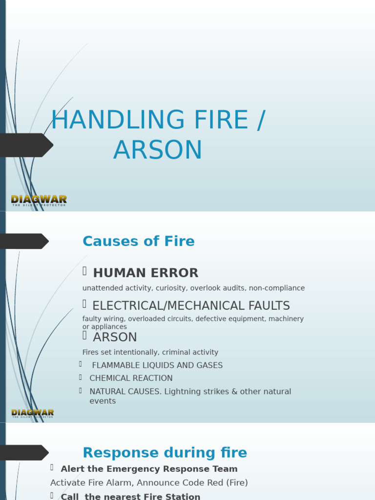 HANDLING FIRE & ARSON Part 1 | PDF