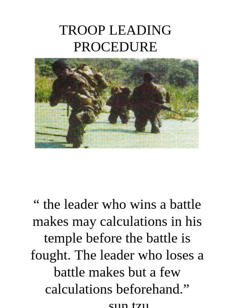 Troop Leading Procedure | PDF | Reconnaissance | Battles