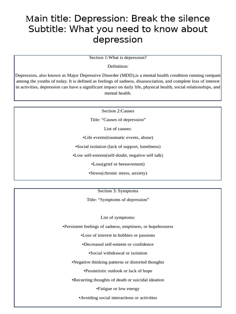 Understanding Youth Depression: Causes & Help | PDF | Major Depressive ...