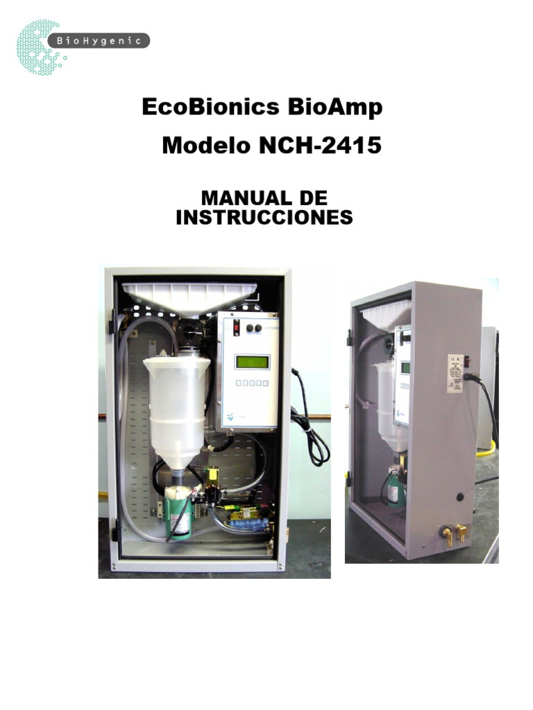 BioAmp (Biogenerator) Manual NCH-2415 v1 Español PDF | PDF | Agua | Cambiar