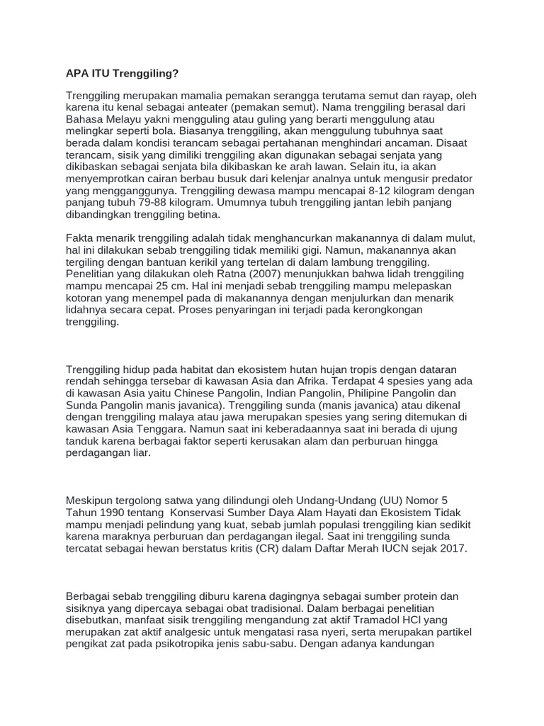 APA ITU Trenggiling | PDF | Kesehatan Holistik
