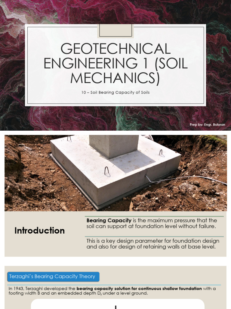 10 - Soil Bearing Capacity of Soils | PDF | Geotechnical Engineering | Civil Engineering