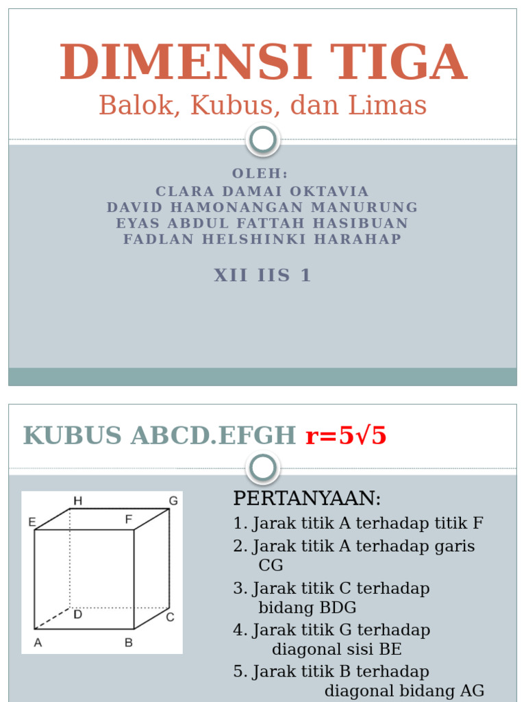 Dimensi Tiga Xii Iis 1 | PDF | Metode & Bahan Ajar