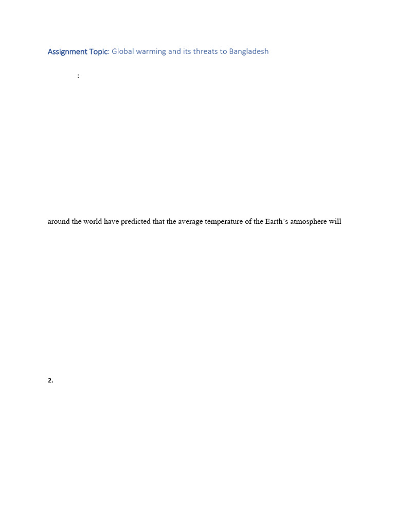 Ged Assignment | PDF | Climate Change | Greenhouse Gas