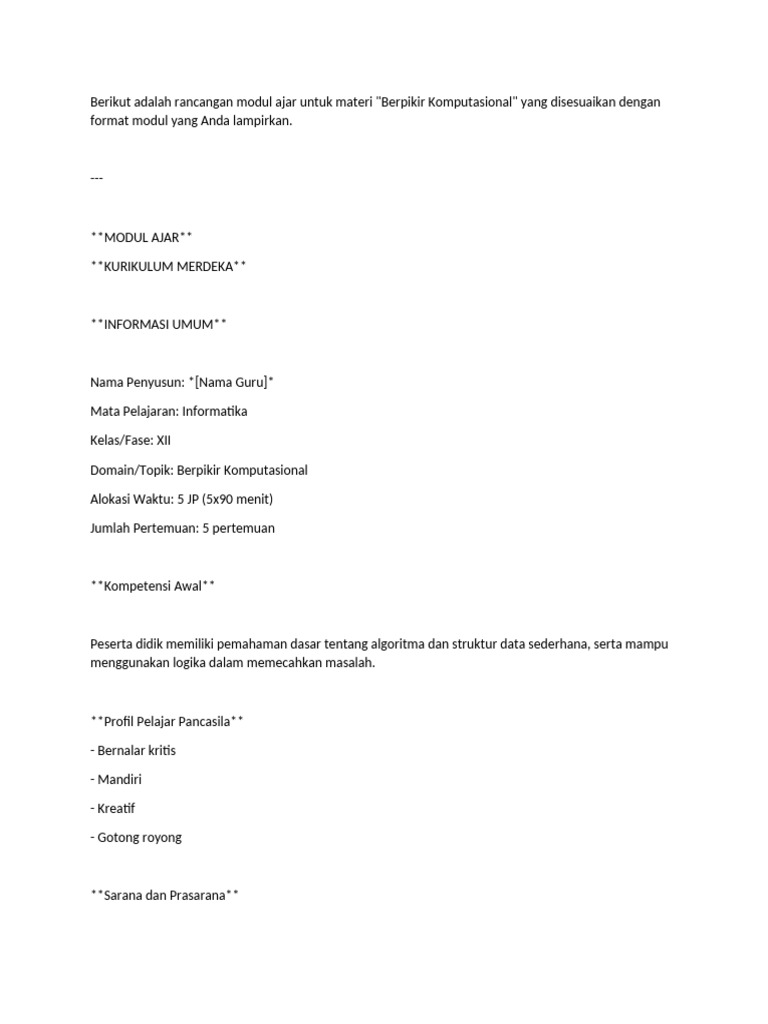 Catatan Modul Ajar Bab1 Kls 10 | PDF | Seni | Komputer
