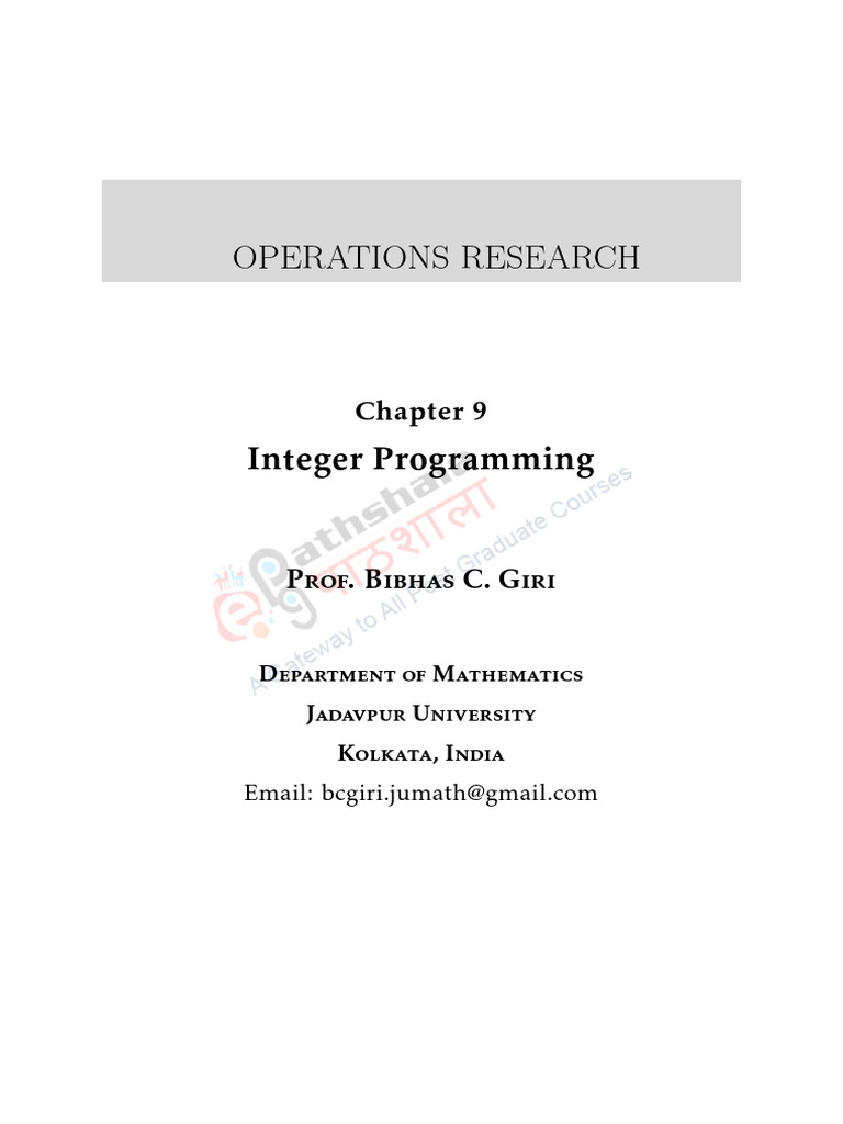 Integer Programming & Gomory Method | PDF | Numerical Analysis ...