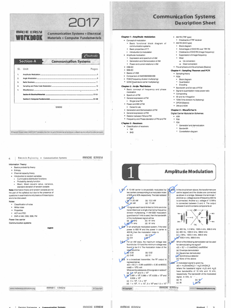 Made-Easy Communications Systems Workbook | PDF