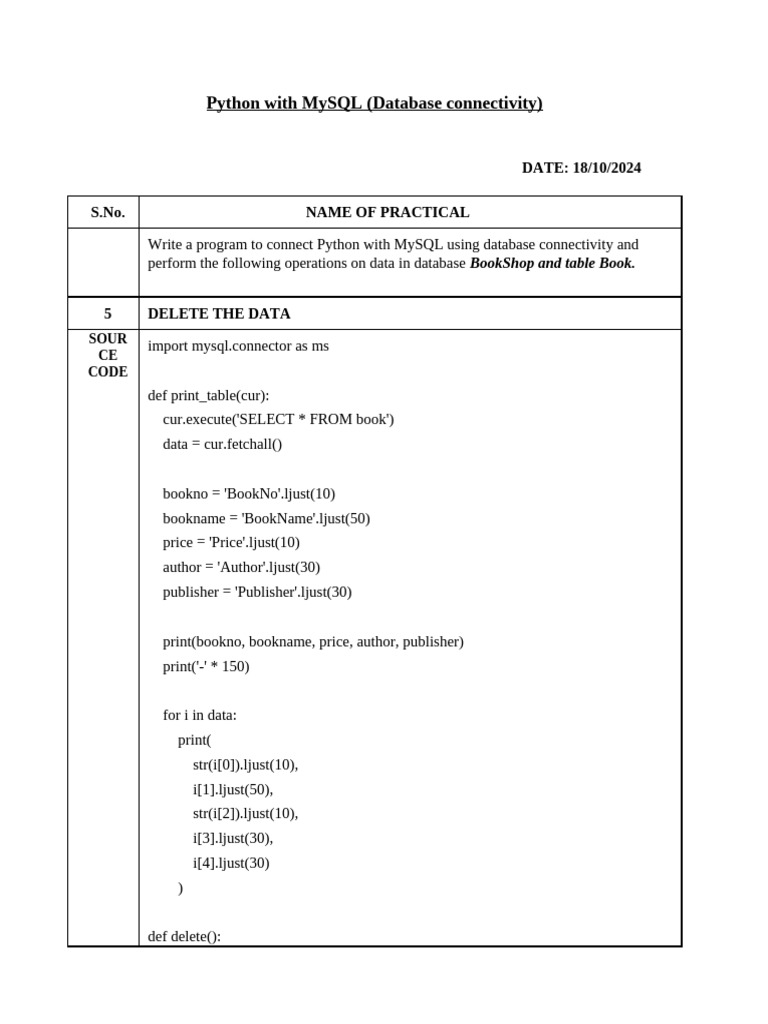 Python-MySQL Database Guide | PDF