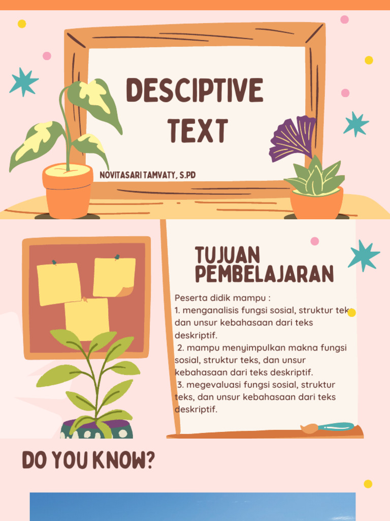 Descriptive Text | PDF | Language Arts & Discipline | Foreign Language Studies