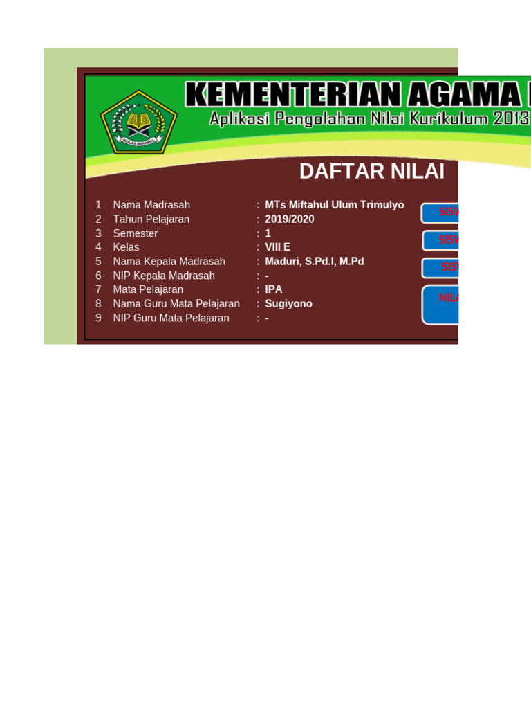 KLS VIII E Mapel Ipa Pak Nurdin | PDF