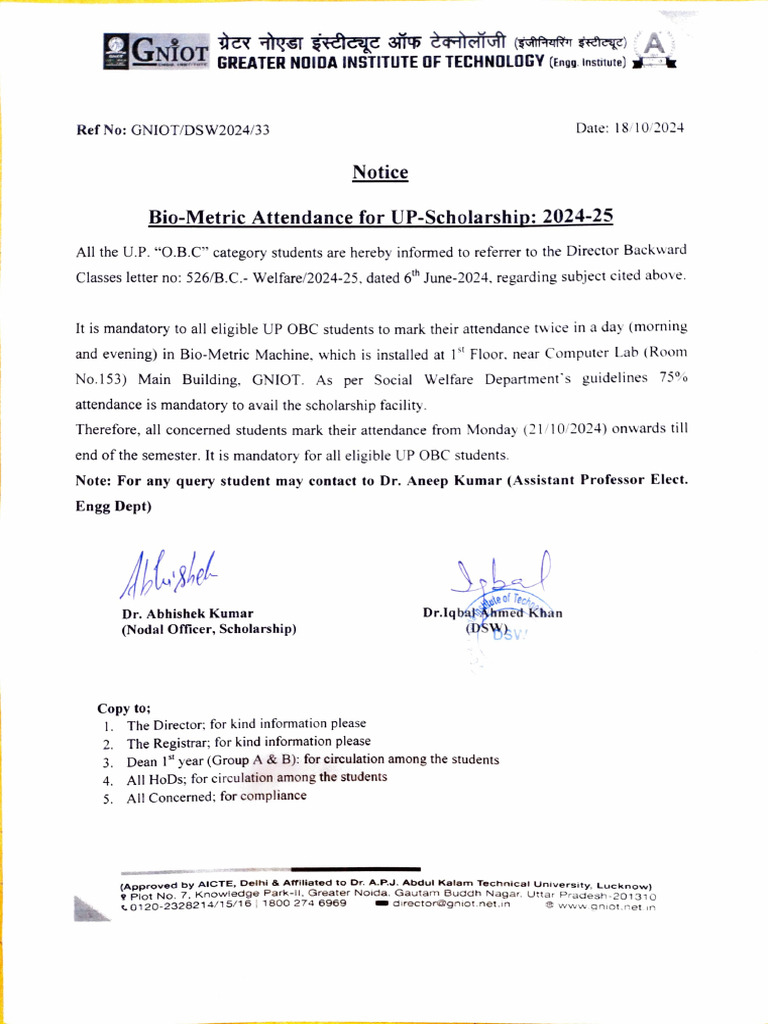 Bio Metric Attendance | PDF