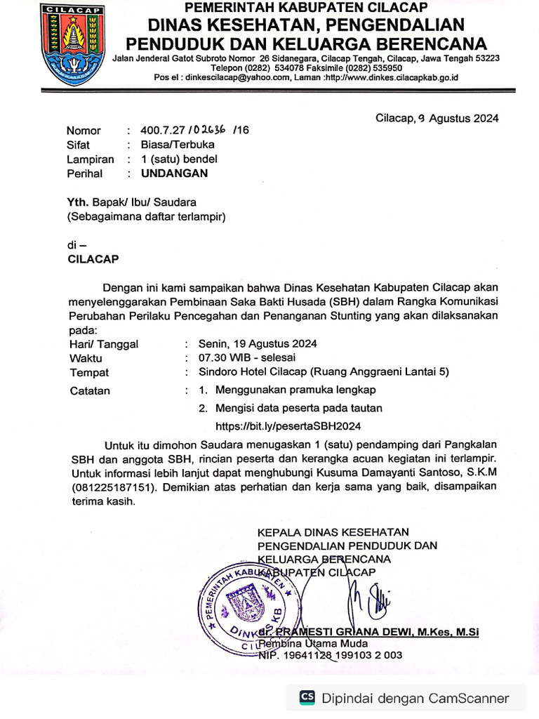 Surat Undangan Pembinaan SBH | PDF