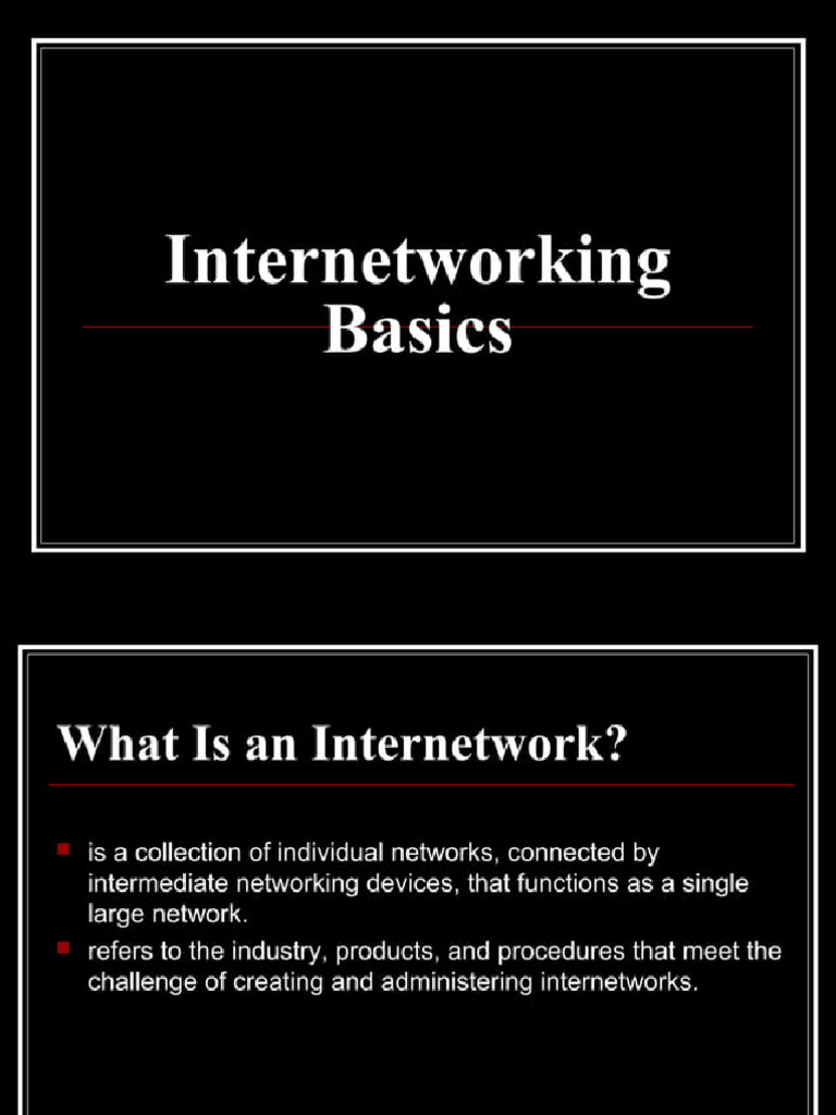 Internetworking Basics | PDF