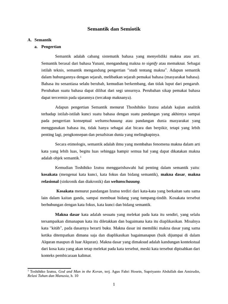 Semiotika Dan Semantik | PDF | Seni & Disiplin Bahasa