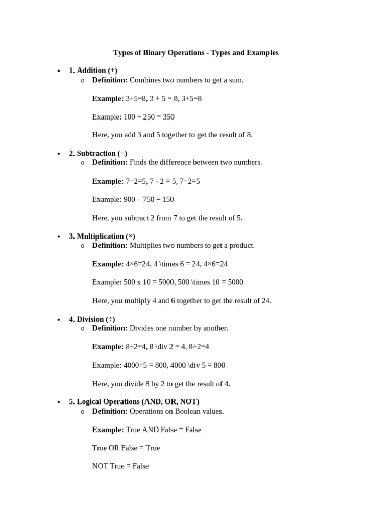 BINARY | PDF | Division (Mathematics) | Theoretical Computer Science