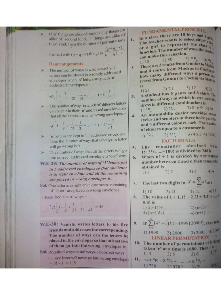 Permutations and Combination | PDF