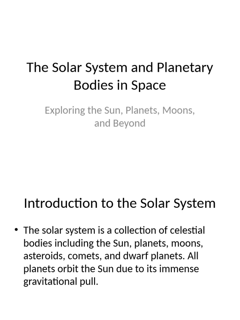 Solar System Presentation | PDF