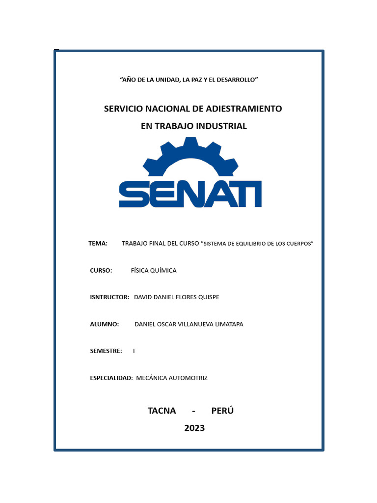 Trabajo Final Quimica | PDF | Fuerza | Fricción