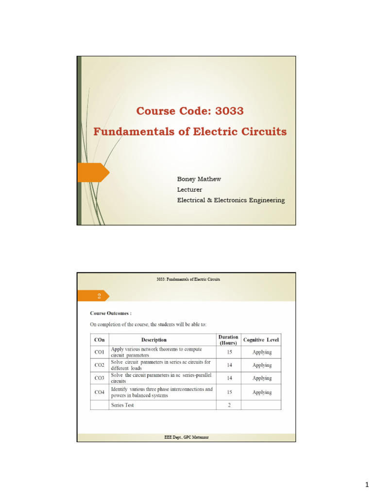 FEC M1 | PDF | Electrical Network | Electrical Resistance And Conductance
