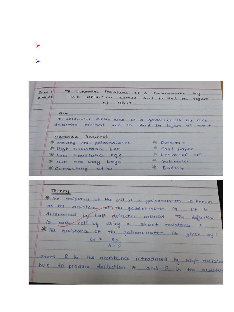 Physics Lab: Galvanometer Experiment | PDF