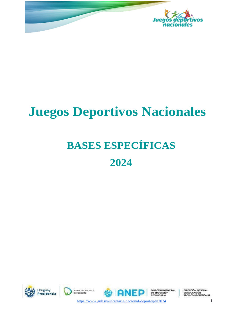 Bases Específicas JDN 2024 | PDF | Documento de identidad | Juegos de habilidad física
