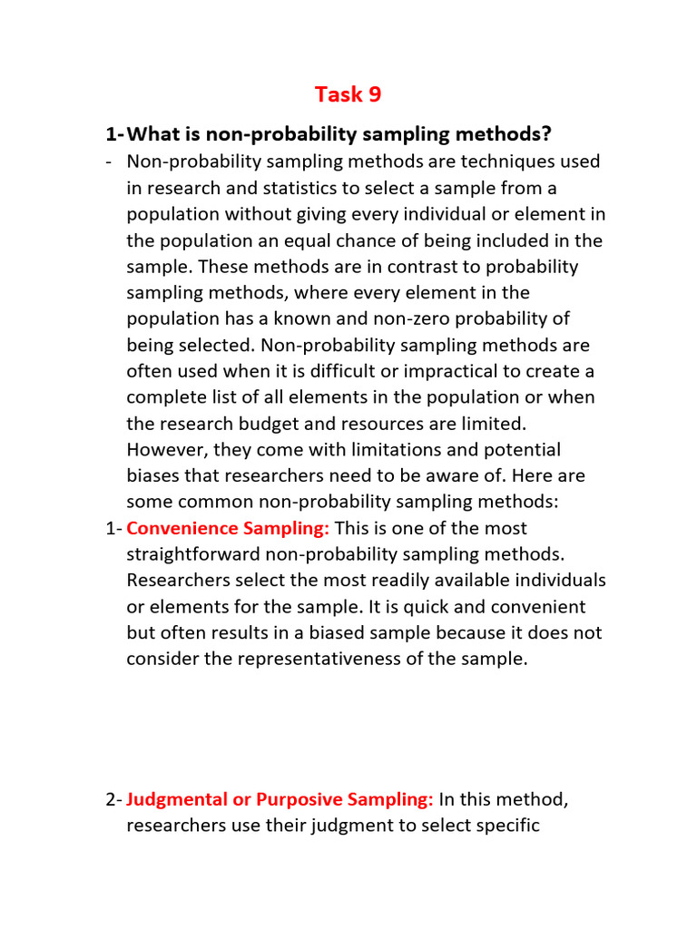 Task 9 | PDF | Sampling (Statistics) | Probability Distribution