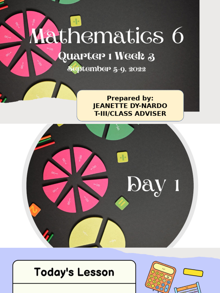 Math 6 Q1 Week 3 - Cot 1 | PDF | Division (Mathematics) | Mathematics