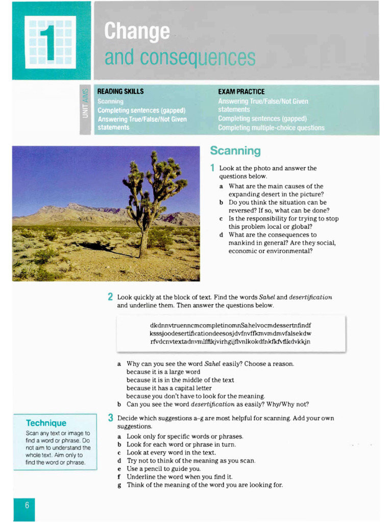 Reading - Unit 1 - Change and Consequences | PDF
