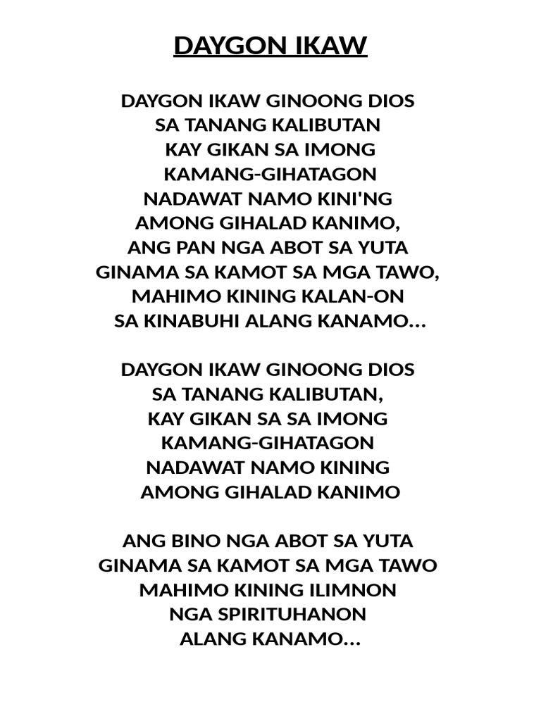 Daygon Ikaw | PDF