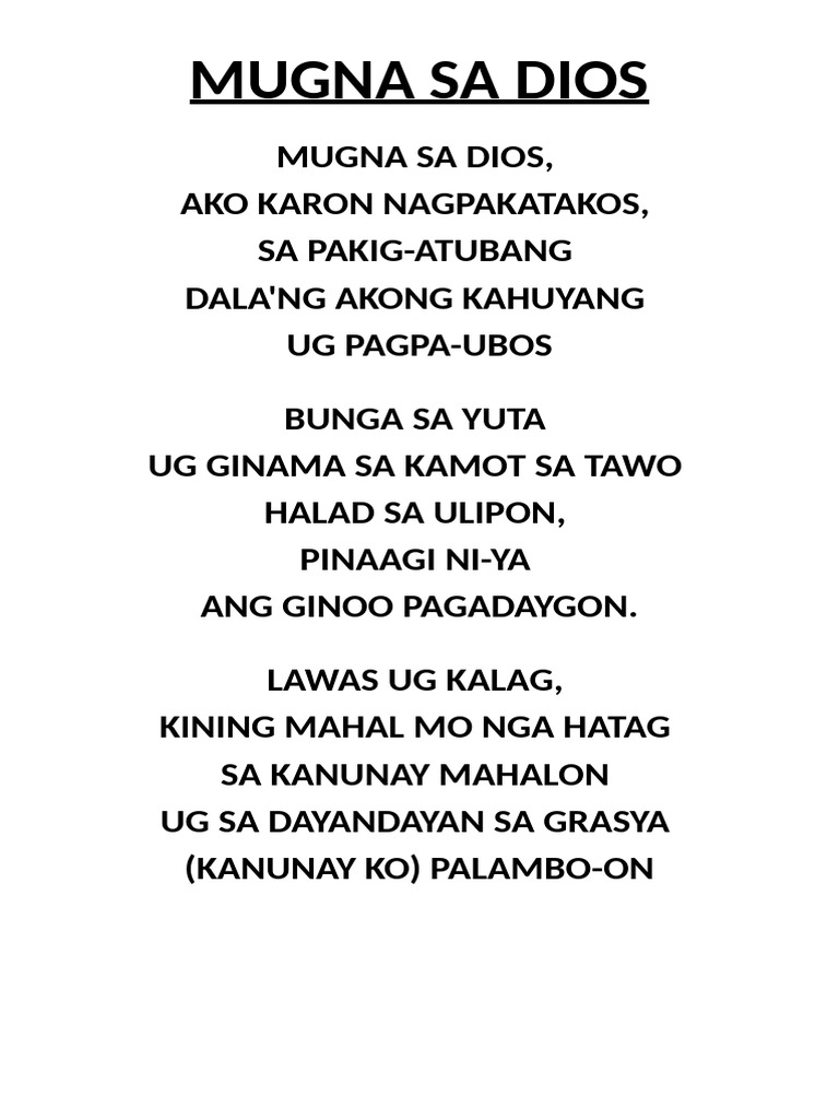 Mugna Sa Dios | PDF
