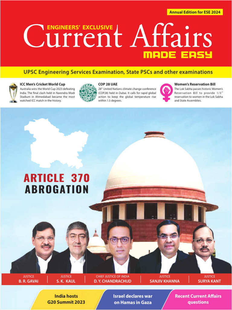 Made Easy Current Affairs Annual Edition 2024 | PDF | Bonds (Finance) | Surety