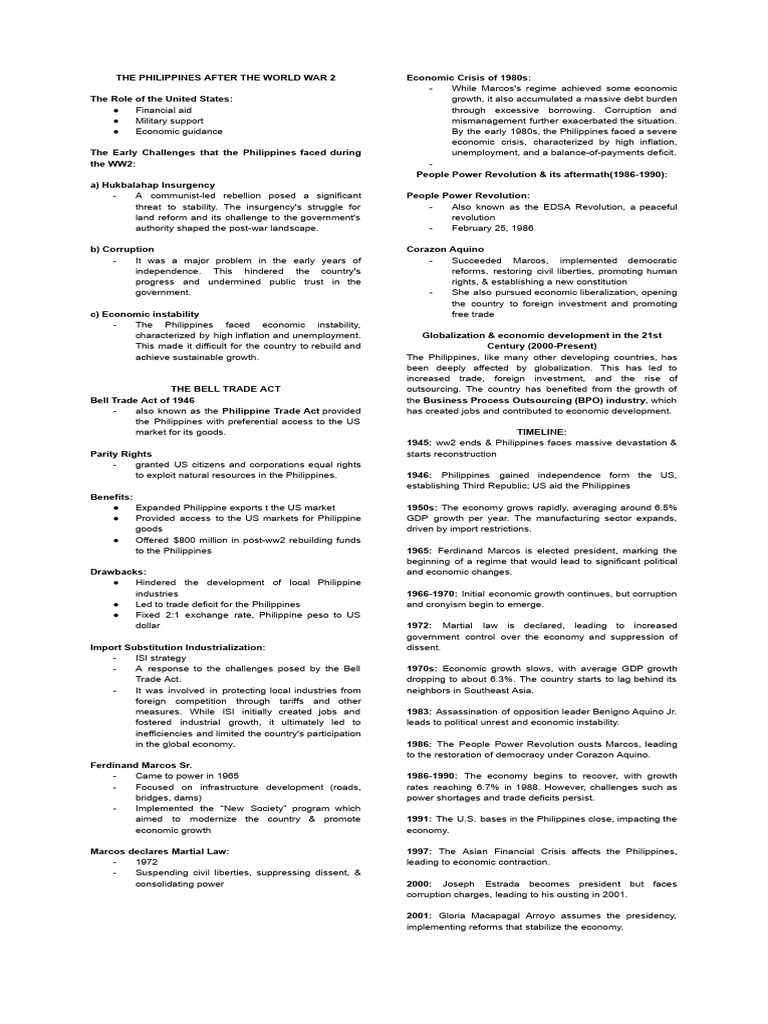 Rph Reviewer Mid (1) | PDF | Philippines
