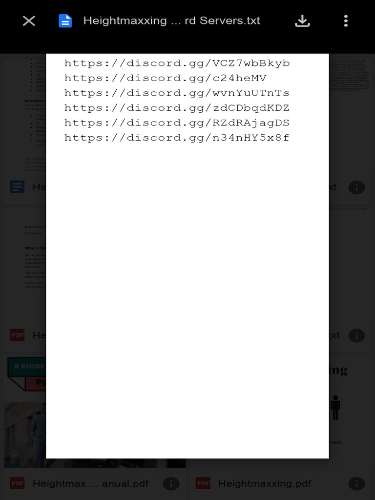 Heightmaxxing Resources and Guides | PDF