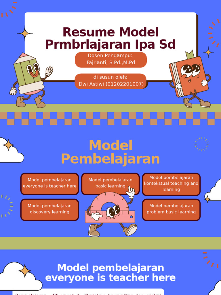 Resume Model Pembelajaran Ipa SD - PGSD - 5 - PPT | PDF | Karier & Perkembangan | Pengembangan Diri