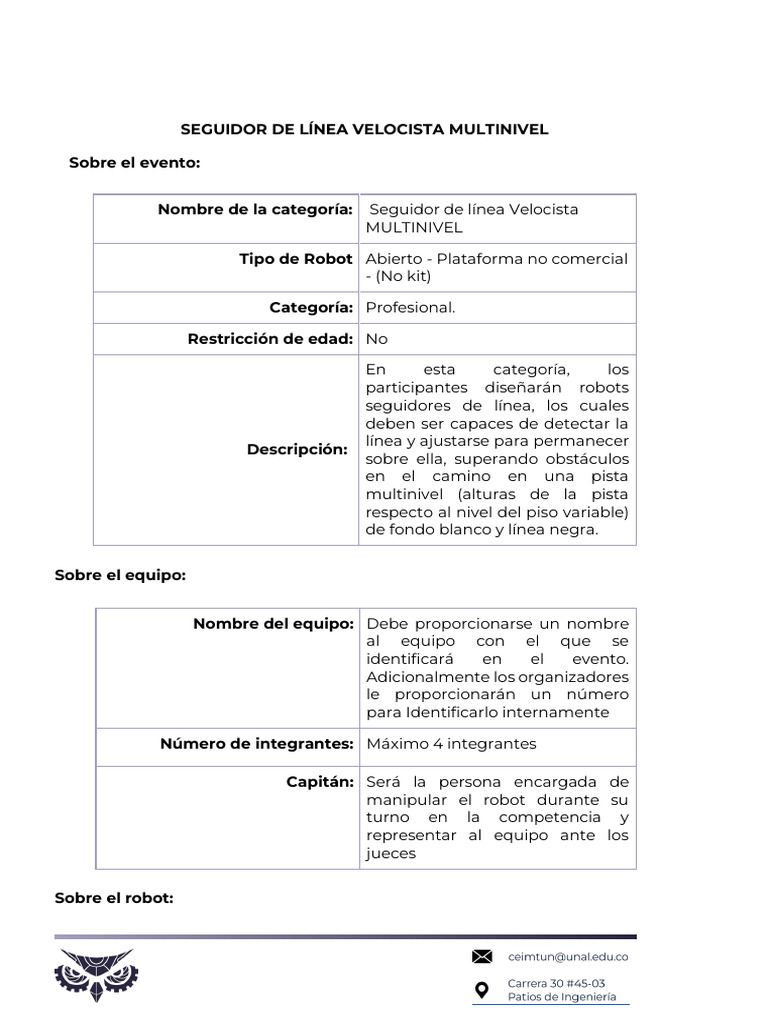 Reglamento Velocista Multinivel | PDF | Robot | Robótica