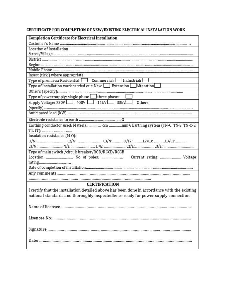 Certificate for Completion of New | PDF