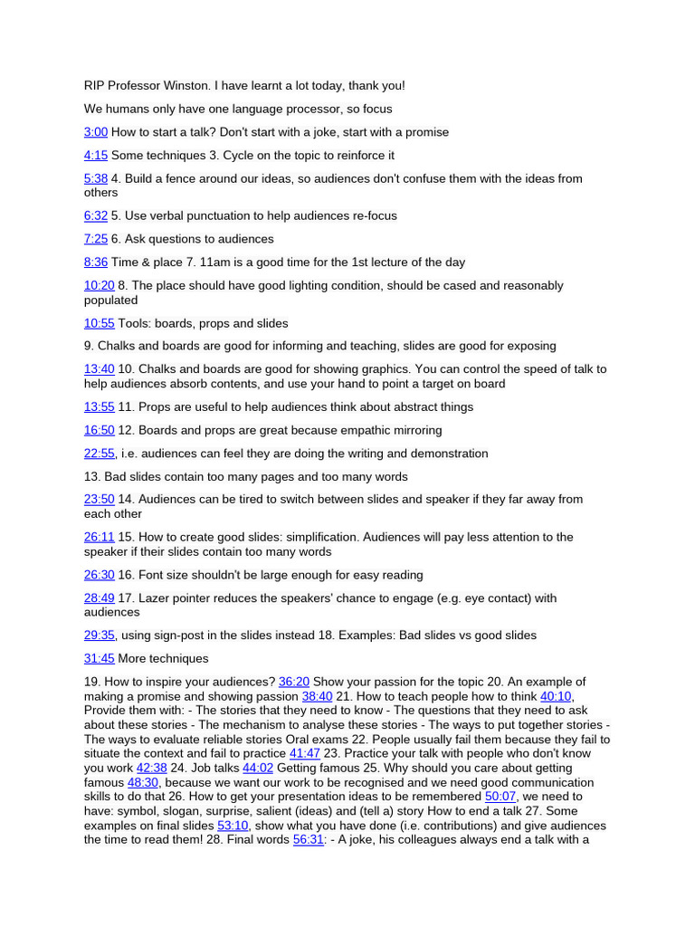 Patrick Winston - Lecturing | PDF | Jokes | Communication