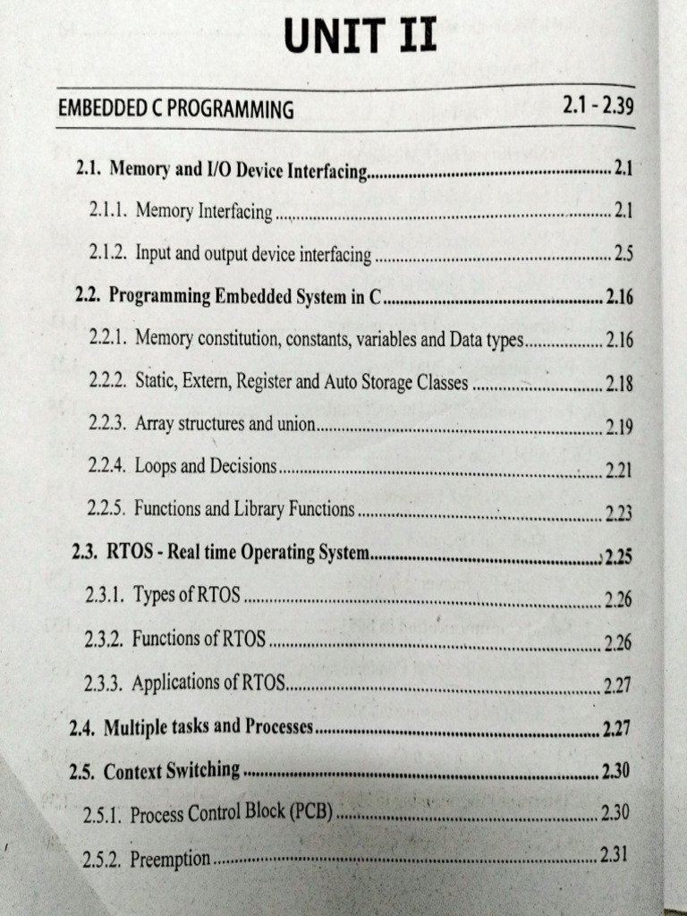 ES&IoT - Unit 2 | PDF | Embedded System | Internet Of Things