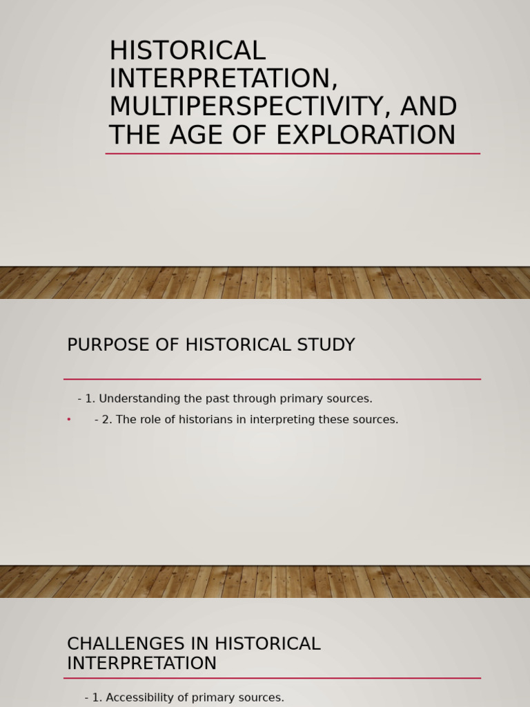 Historical Interpretation, Multiperspectivity, and The Age of Exploration | PDF | Exploration ...